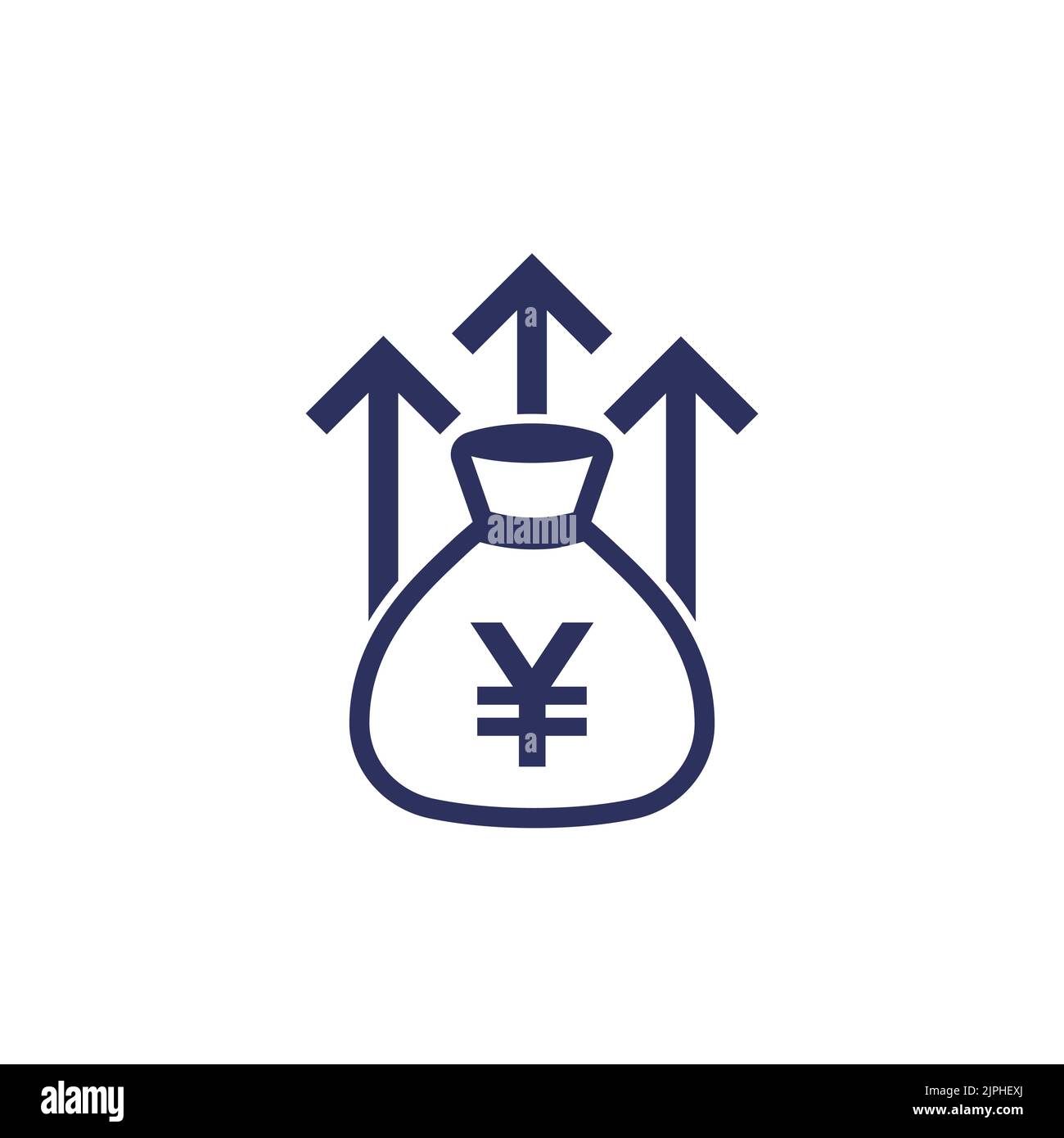 wealth growth icon with yuan Stock Vector Image & Art - Alamy