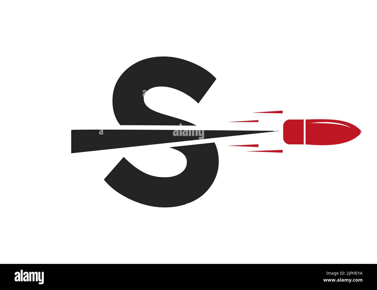 Letter s gun bullet logo hi-res stock photography and images - Alamy