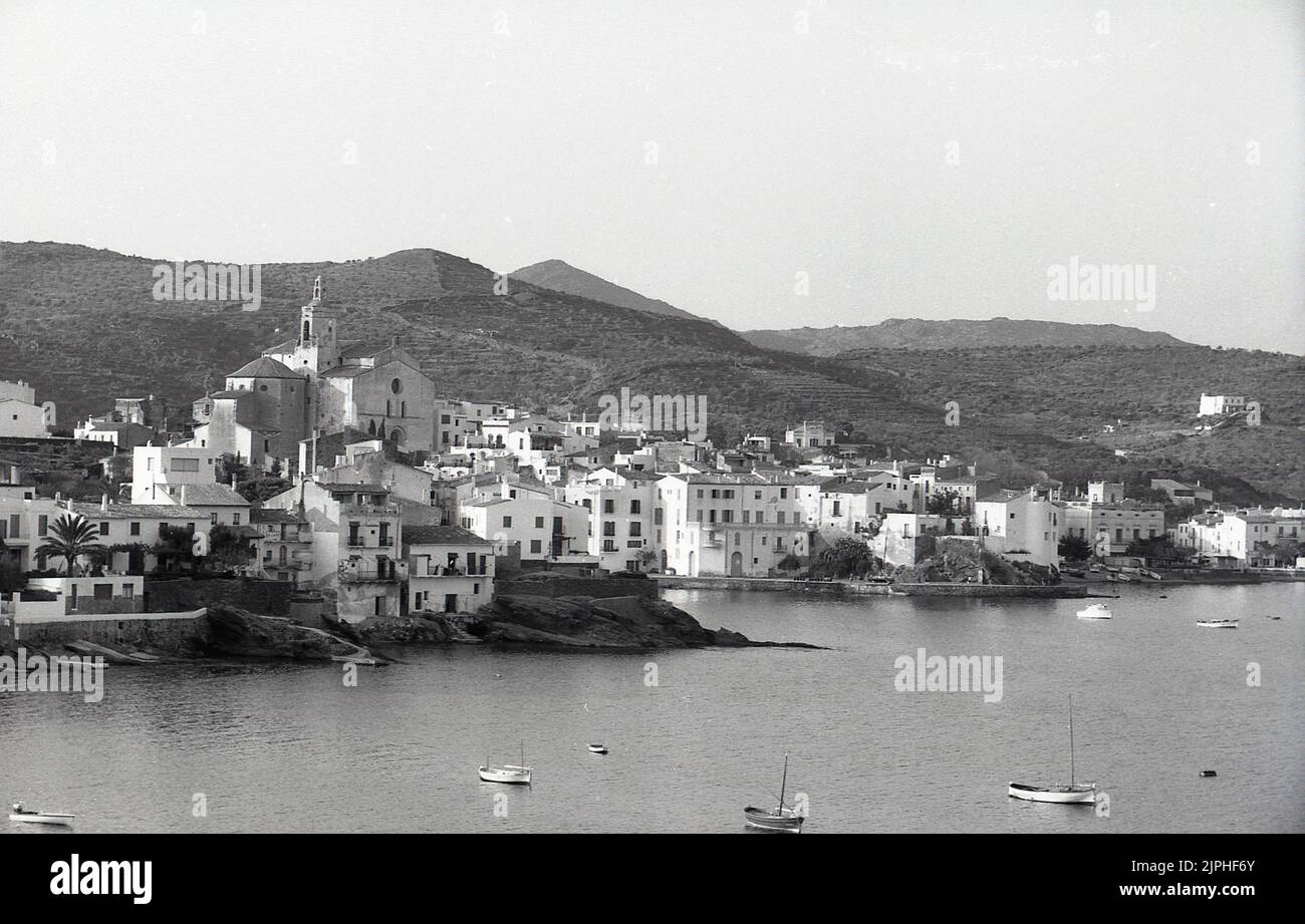 1960s, historical view from this era of the coastal town of Cadaqués ...