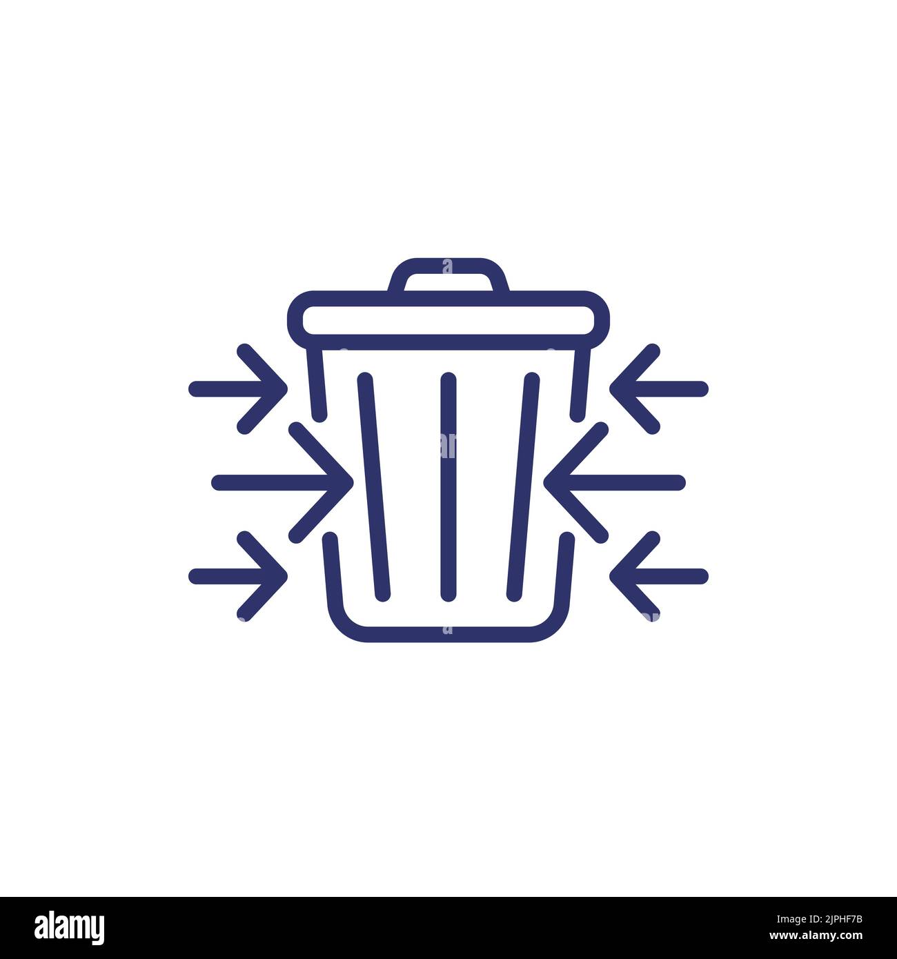 Reduce waste, garbage icon, line vector design Stock Vector Image & Art ...