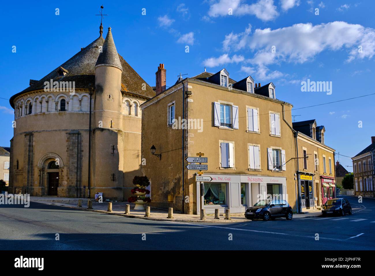 France, Indre (36), Neuvy-Saint-Sepulchre, the Basilica Saint-Etienne ...