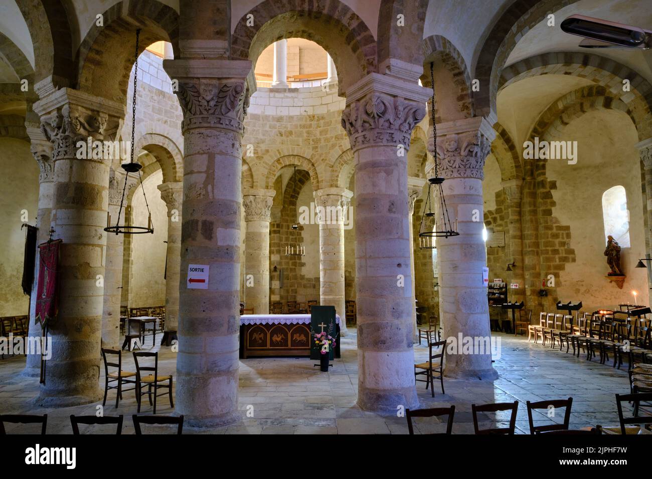 France, Indre (36), Neuvy-Saint-Sepulchre, the Basilica Saint-Etienne ...