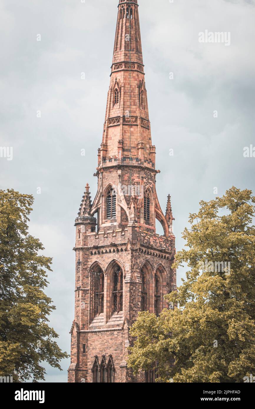 Tall gothic church tower hi-res stock photography and images - Alamy