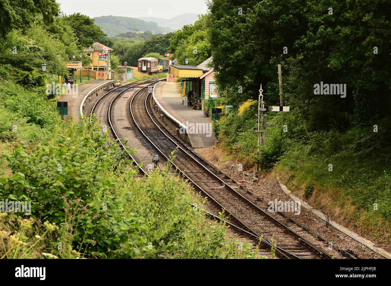 Harman's Cross station on the Swanage steam railway, Dorset, UK Stock ...