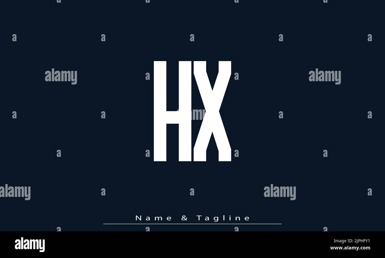 Alphabet letters Initials Monogram logo HX , XH Stock Vector Image ...