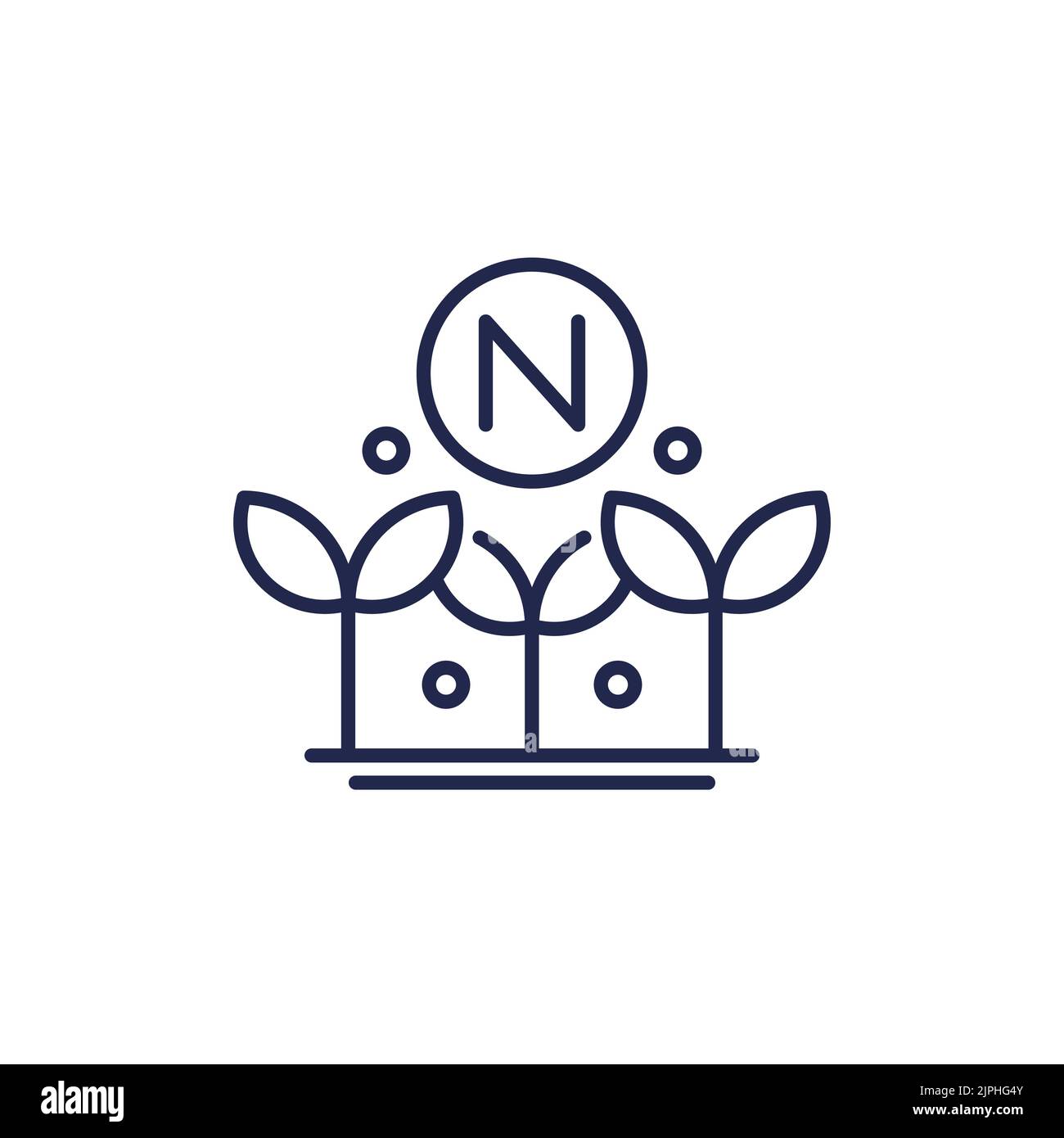 nitrogen fertilizer line icon on white Stock Vector Image & Art - Alamy