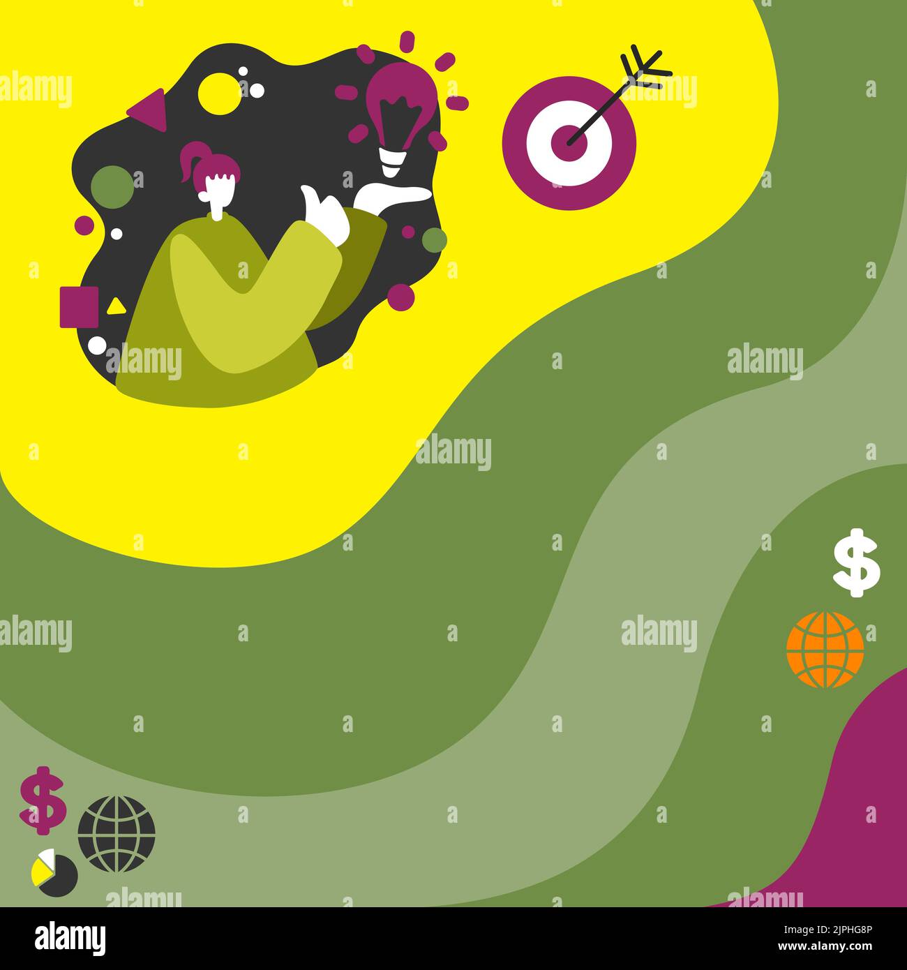 Woman presenting new ideas Stock Vector Images - Alamy