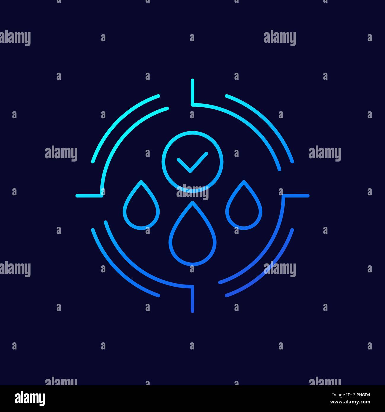 Water check icon, linear vector Stock Vector Image & Art - Alamy