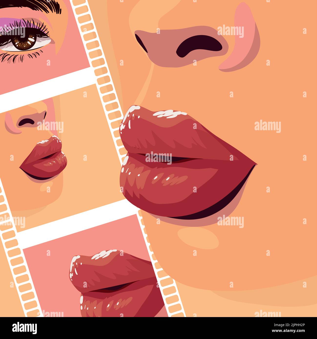 woman face closeup pictures Stock Vector Image & Art - Alamy