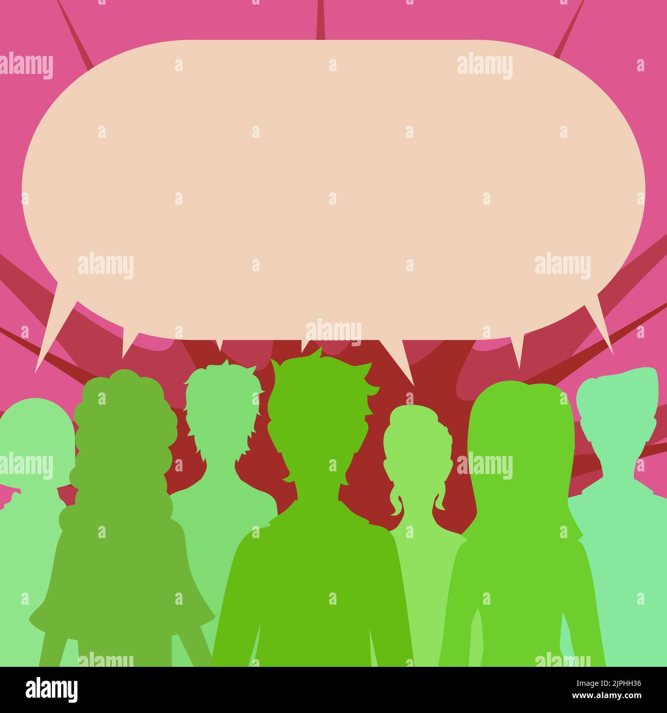 Crowd in shape of speech hi-res stock photography and images - Alamy