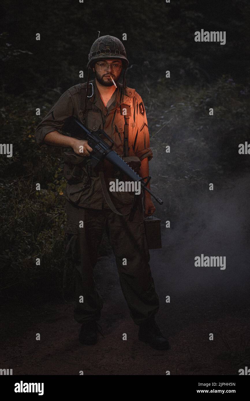 American soldiers, Vietnam cosplay costumes Stock Photo - Alamy