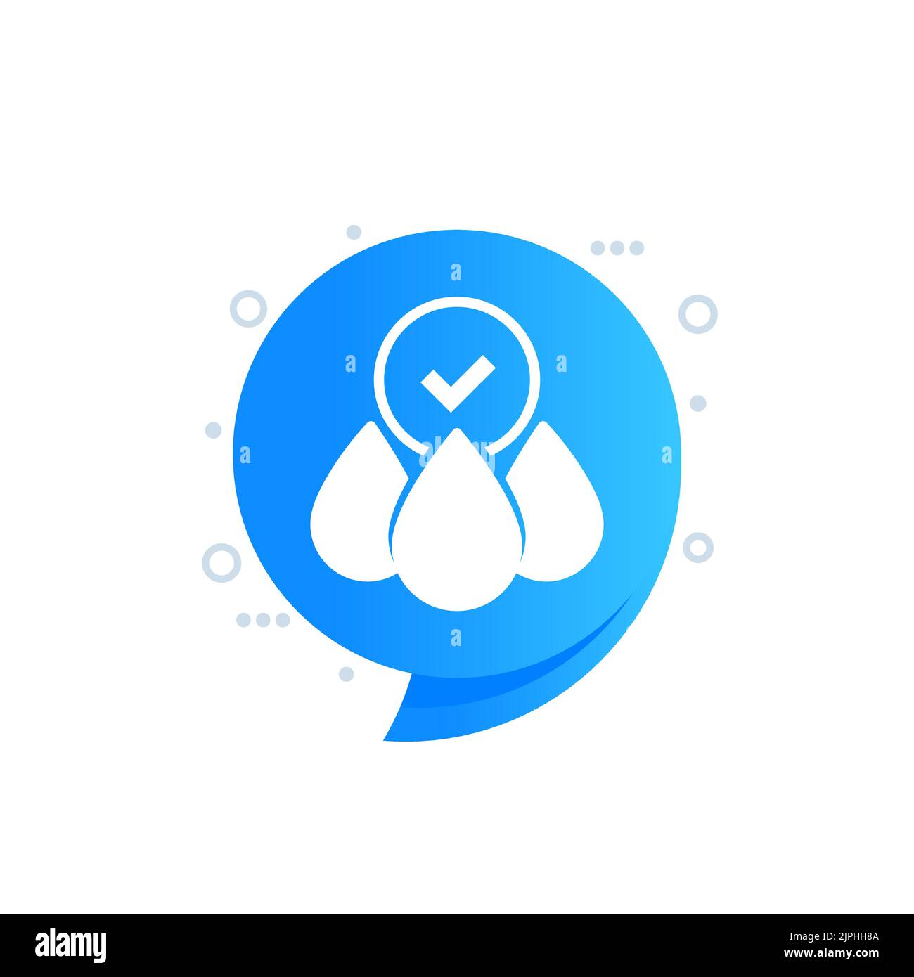 Water check icon with drops, vector Stock Vector Image & Art - Alamy