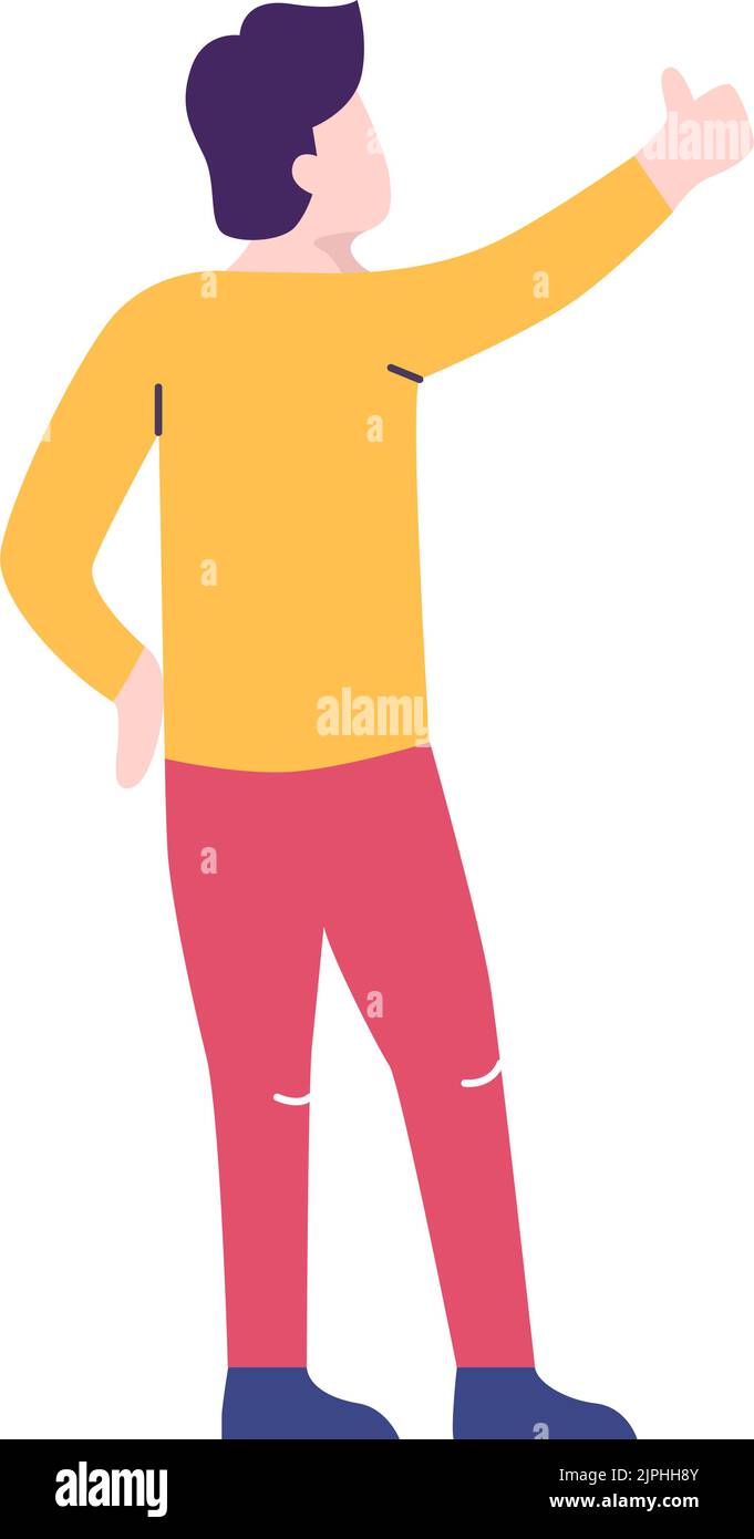 Man gesturing thumbs up vector icon. Guy showing good, ok sign isolated ...