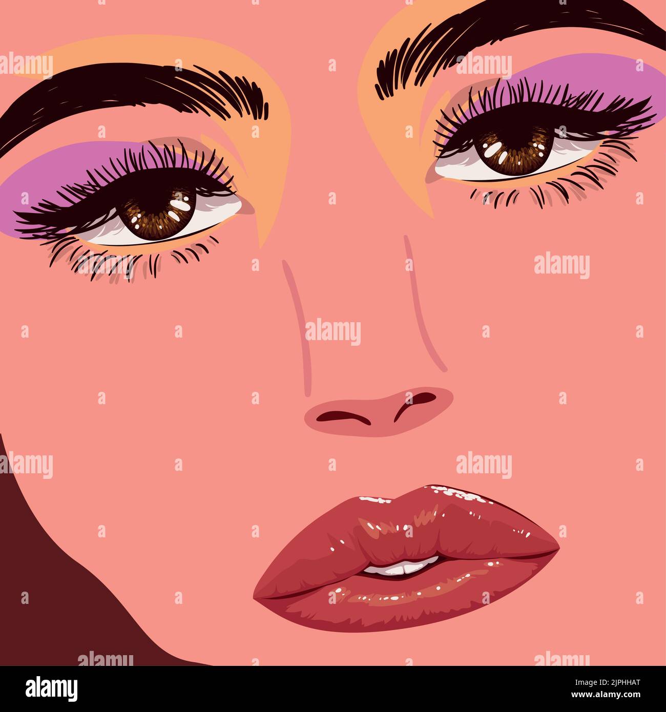 female face close up Stock Vector Image & Art - Alamy