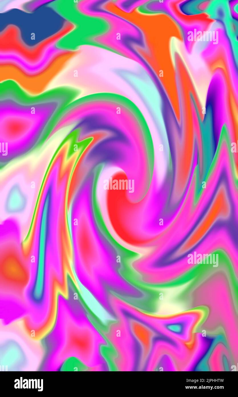 Illustration of artistic twisting spiral pattern in hot pink color tone ...