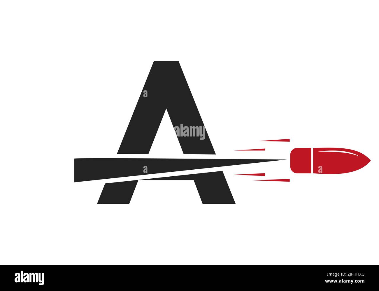 Letter A Shot Bullet Logo Vector Template Concept For Defense Logotype ...