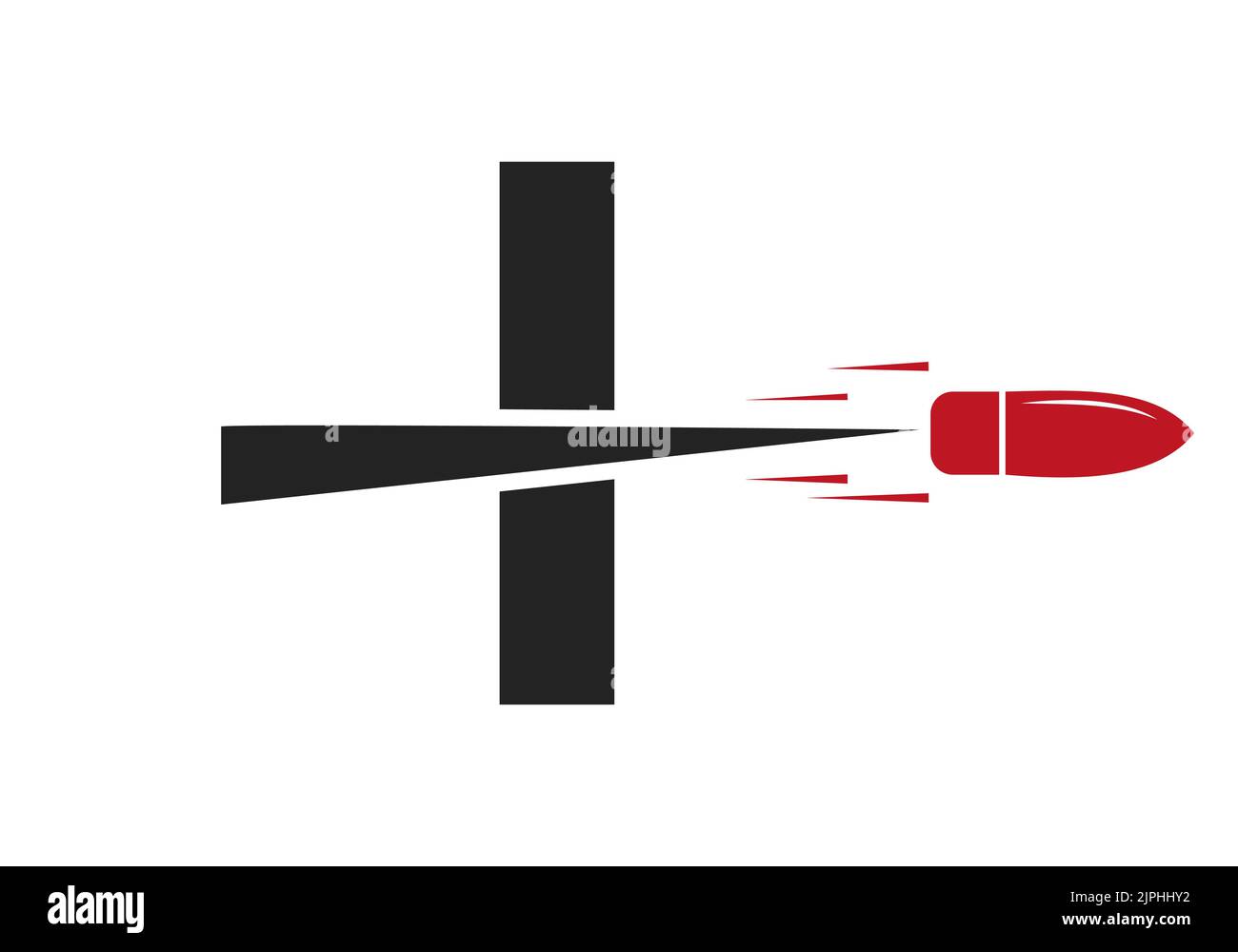 Letter I Shot Bullet Logo Vector Template Concept For Defense Logotype ...