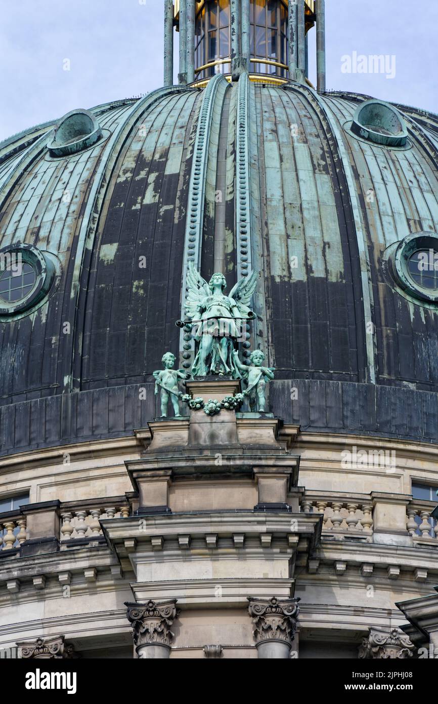 berlin cathedral, dome roof, sculpture, dome roofs, sculptures Stock ...