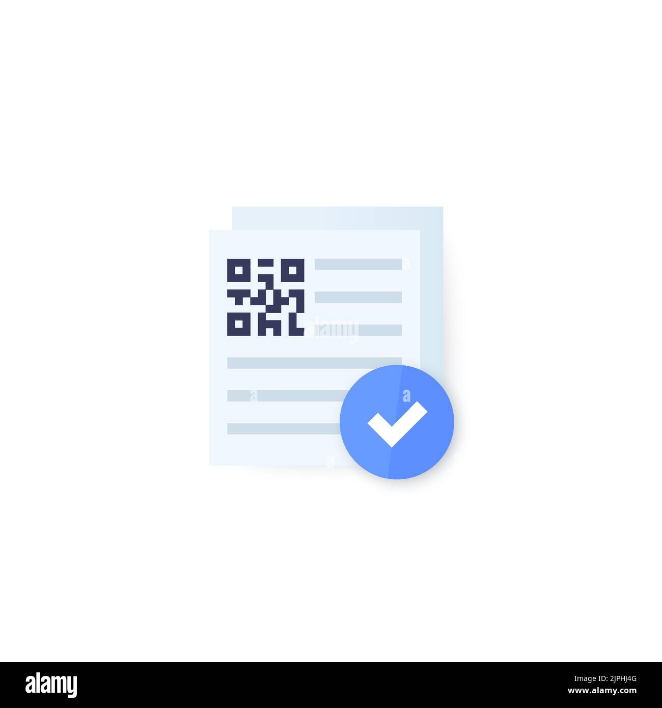 Document With Qr Code Icon Vector Design Stock Vector Image And Art Alamy