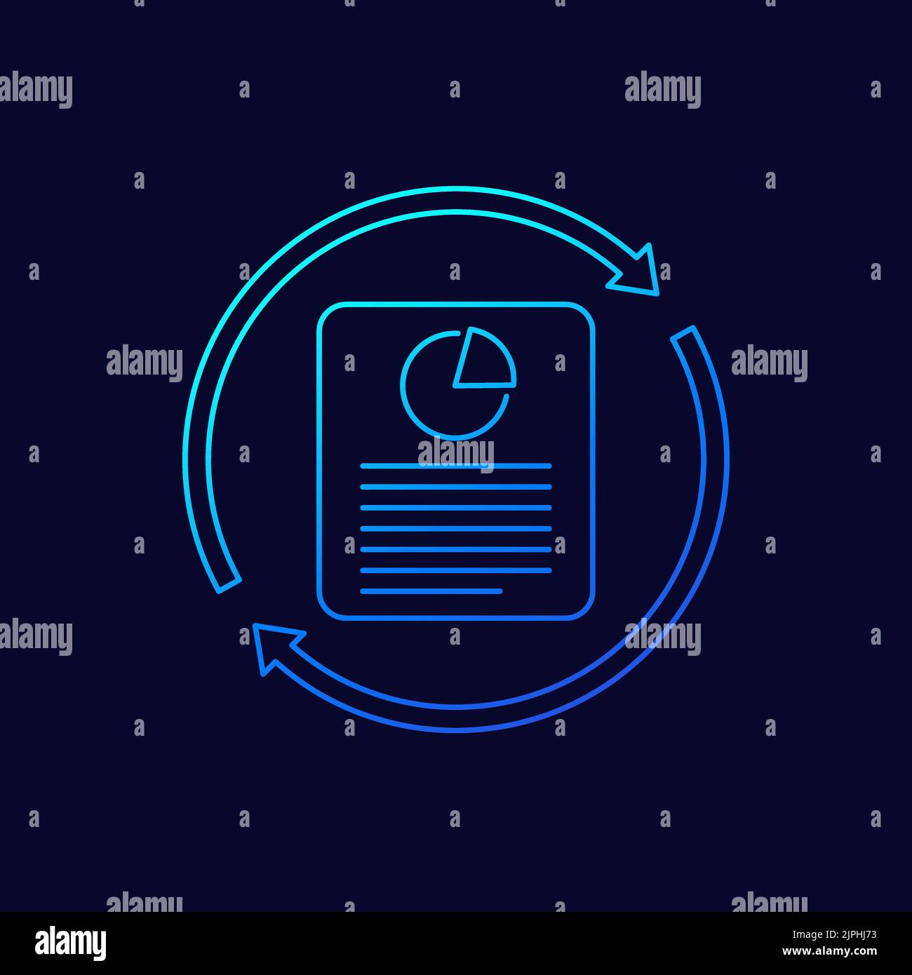 update report, document line icon for web Stock Vector Image & Art - Alamy