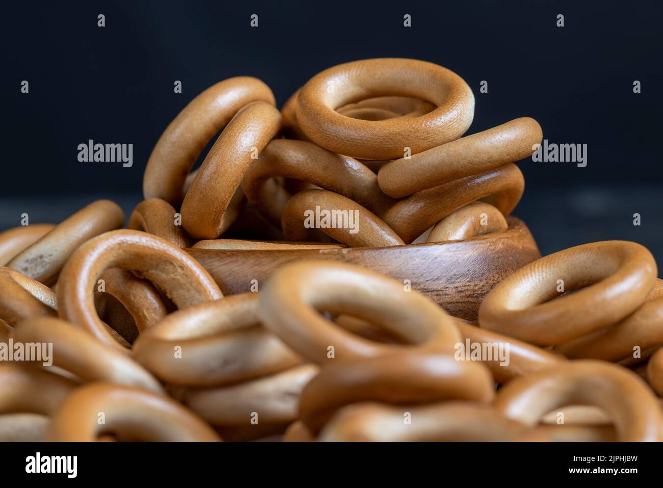 a large amount of traditional snacks round cracknel, traditional ...