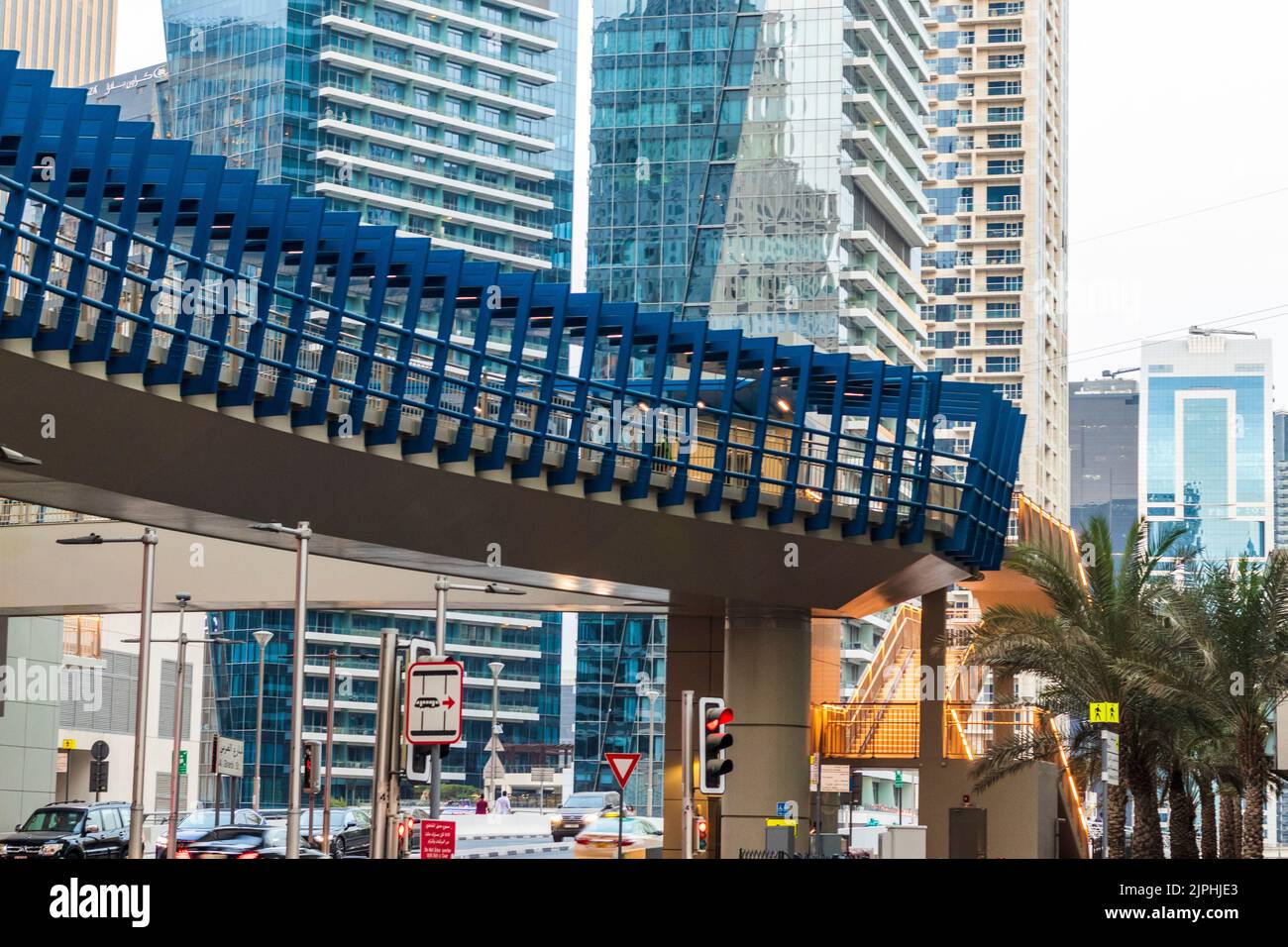 Shot of a crossroad junction in the modern city Stock Photo - Alamy