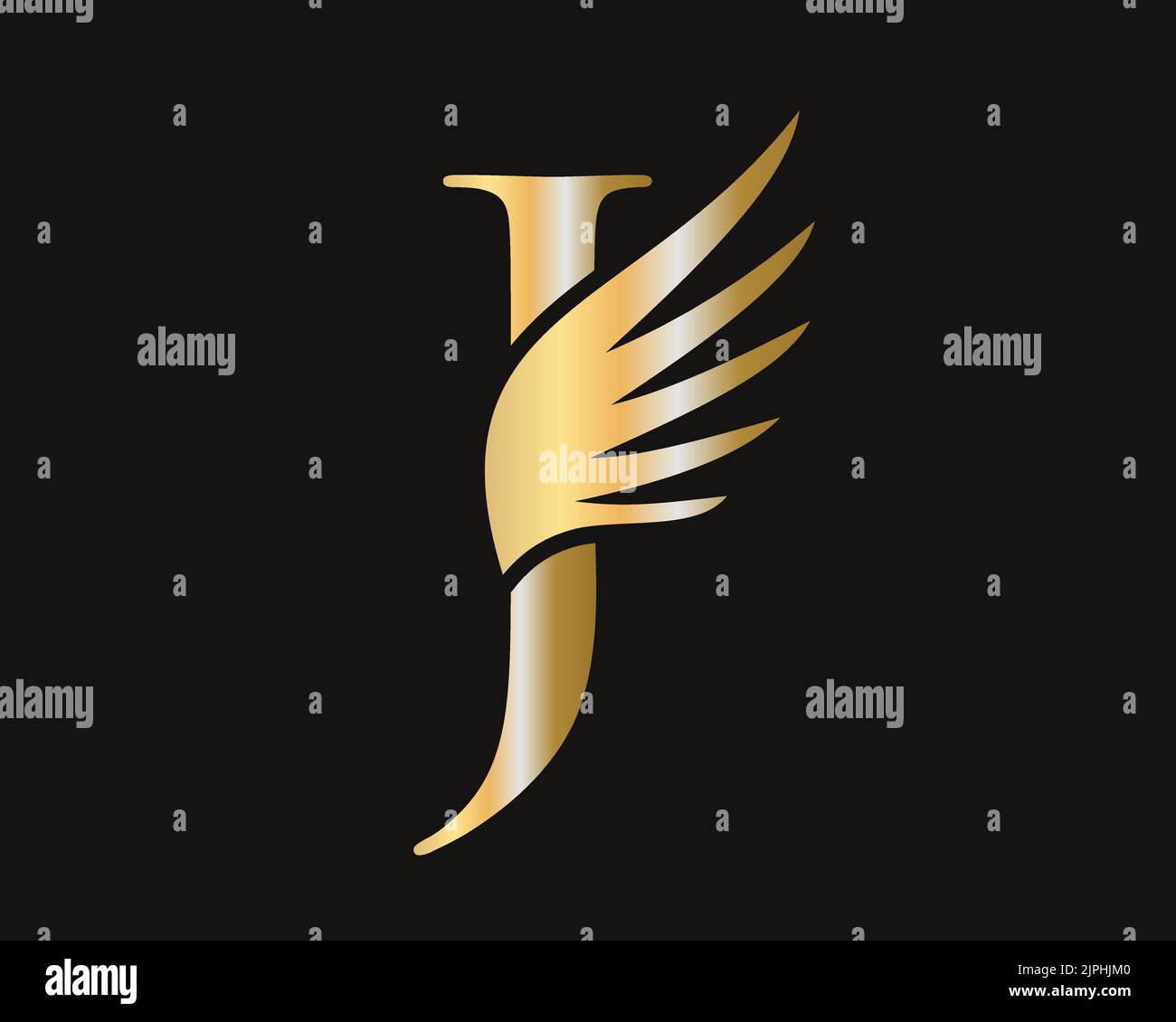 J Letter Transportation Logo Design. Initial Flying Wing J Letter Logo ...