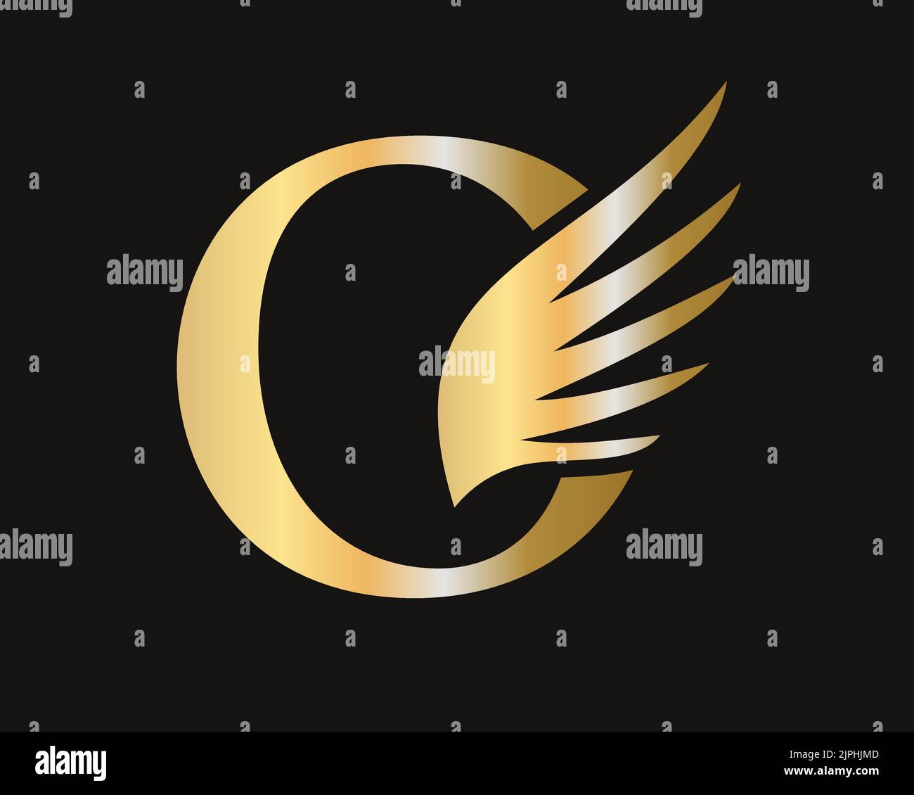 O Letter Transportation Logo Design. Initial Flying Wing O Letter Logo ...