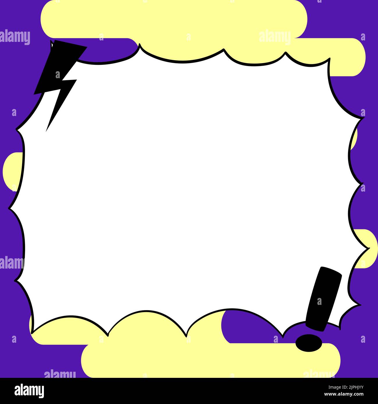 Comics Design Frames. Beautiful Photo Frame Set With Boom Bubbles For ...