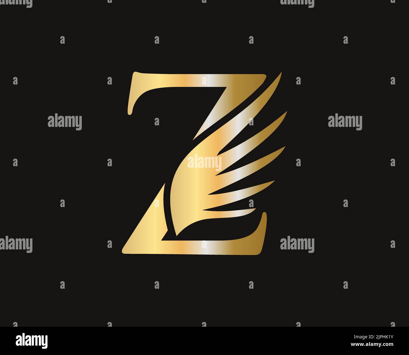 Z Letter Transportation Logo Design. Initial Flying Wing Z Letter Logo ...