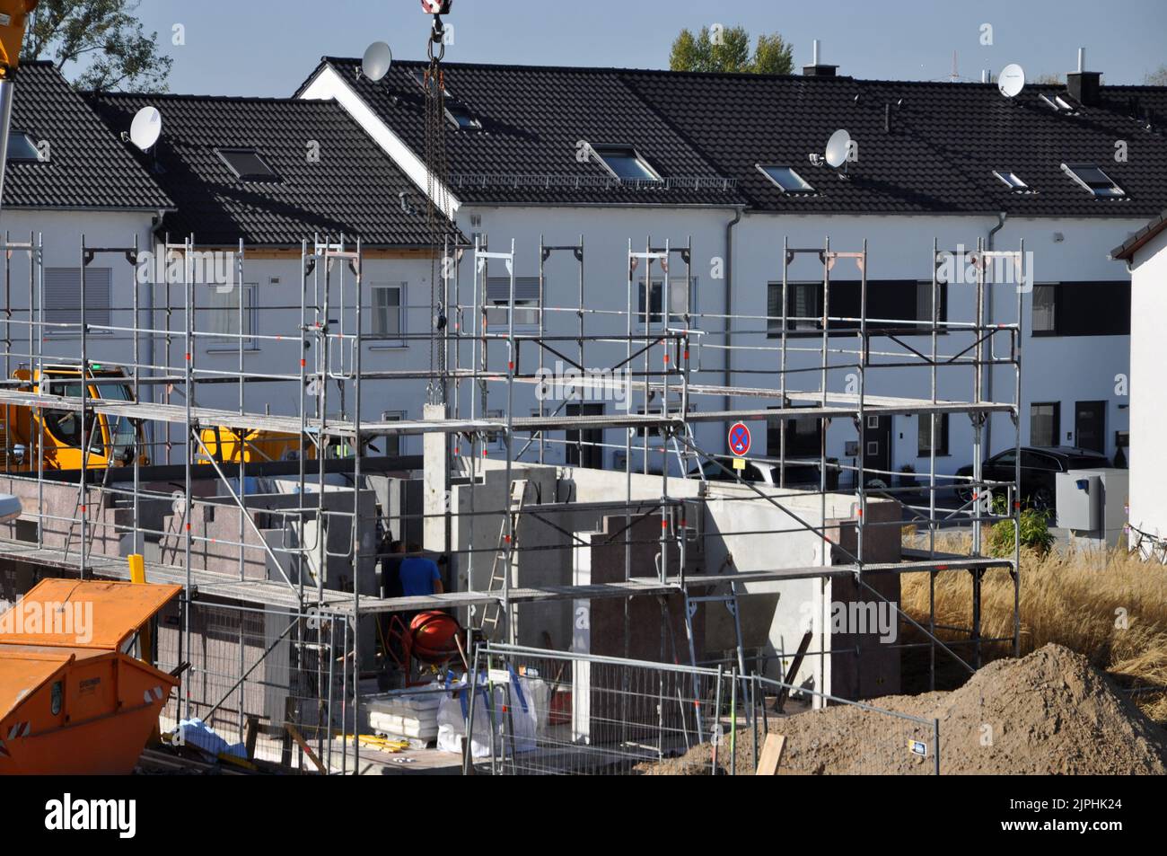 building construction, carcass, scaffolding, building constructions ...