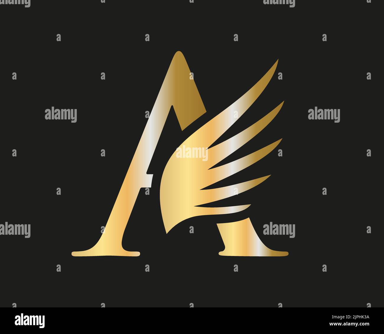 Modern a wing logo Stock Vector Images - Alamy