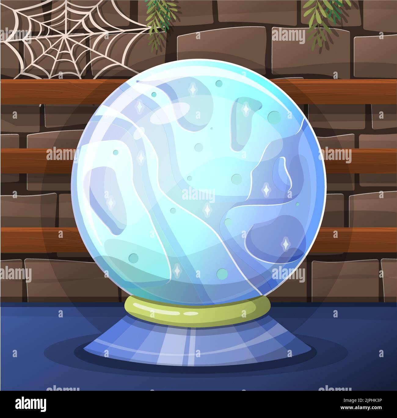 Vector magic fortune sphere glass ball. Witchy Magic Crystal Ball ...