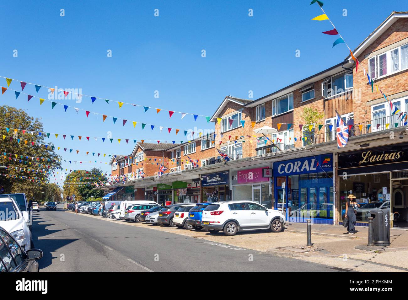 Parade of shops, The Avenue, Sunbury-on-Thames, Surrey, England, United ...