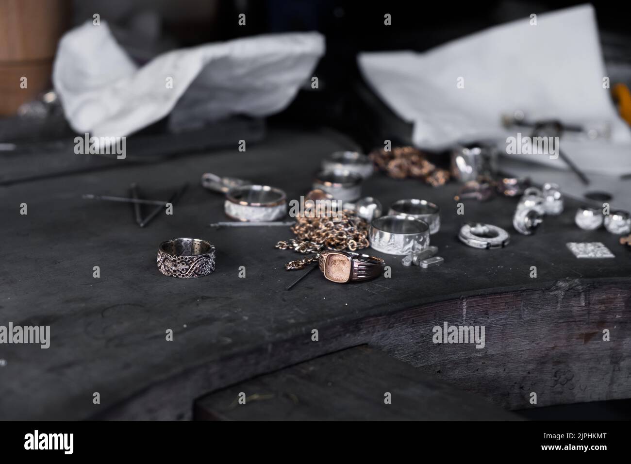 Stone setting in jewelry making production hi-res stock photography and ...