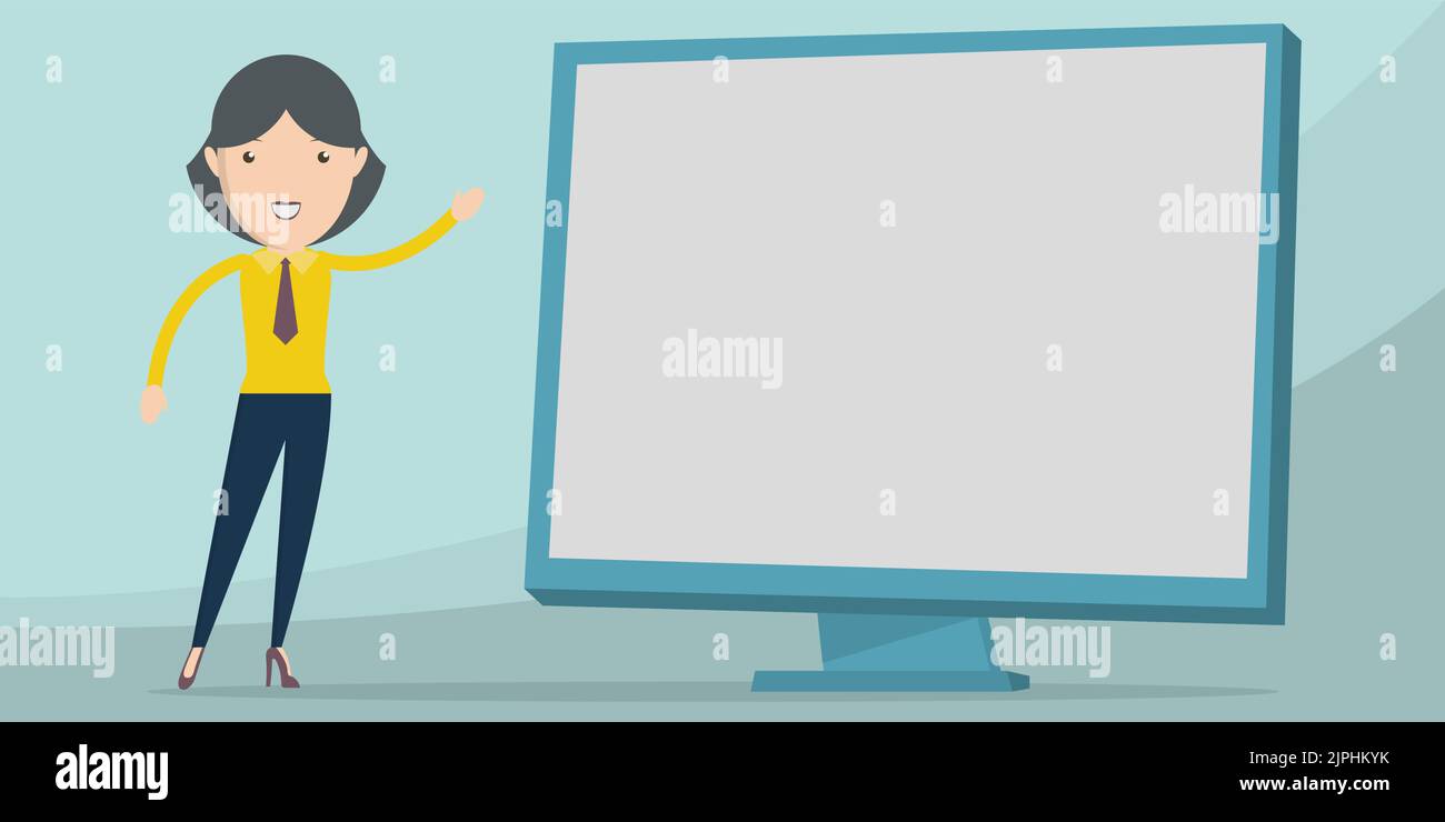 Instructor Drawing Palm Pointing Board Showing New Lessons. Teacher ...