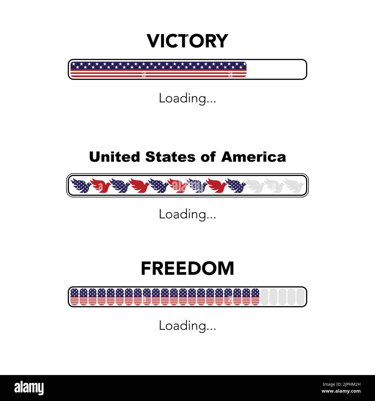 USA flag loading banners Stock Vector Image & Art - Alamy