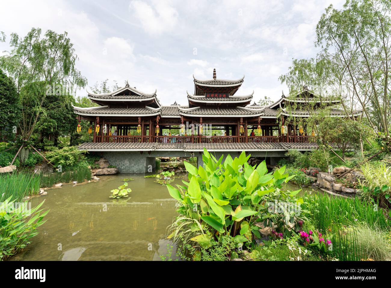 A view of the Japanese style castle Stock Photo - Alamy