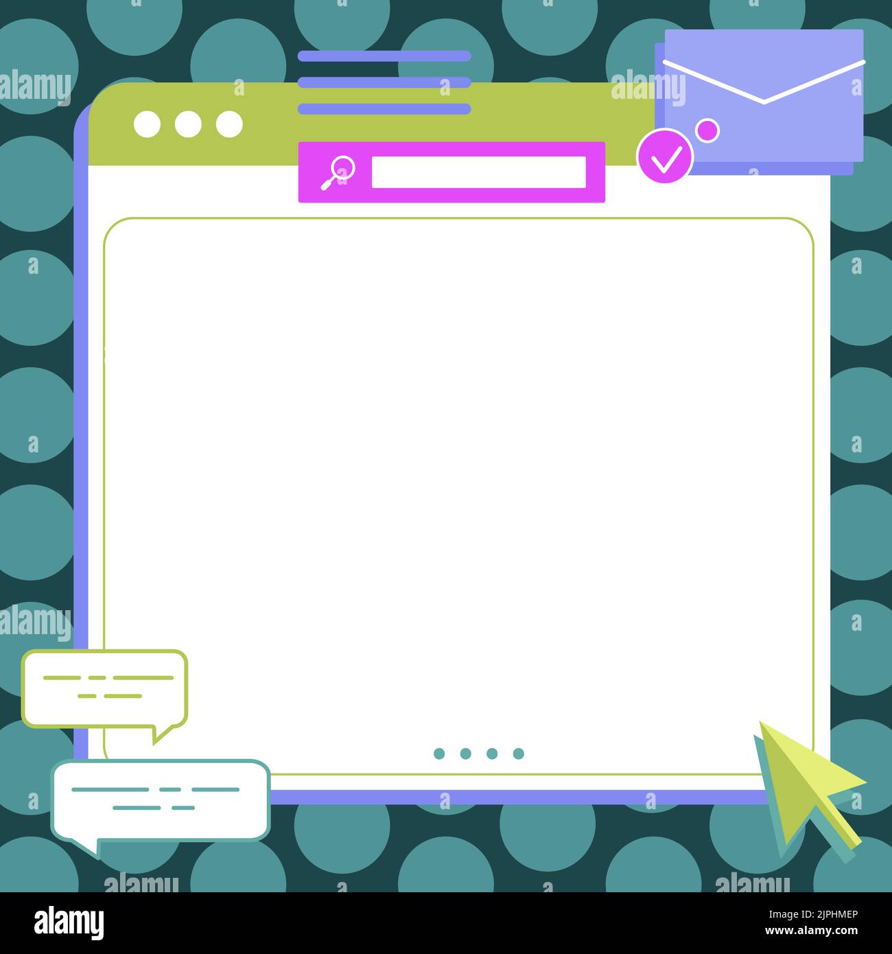 Illustration Of Cursor In A Big Blank Screen Monitor Searching For New ...