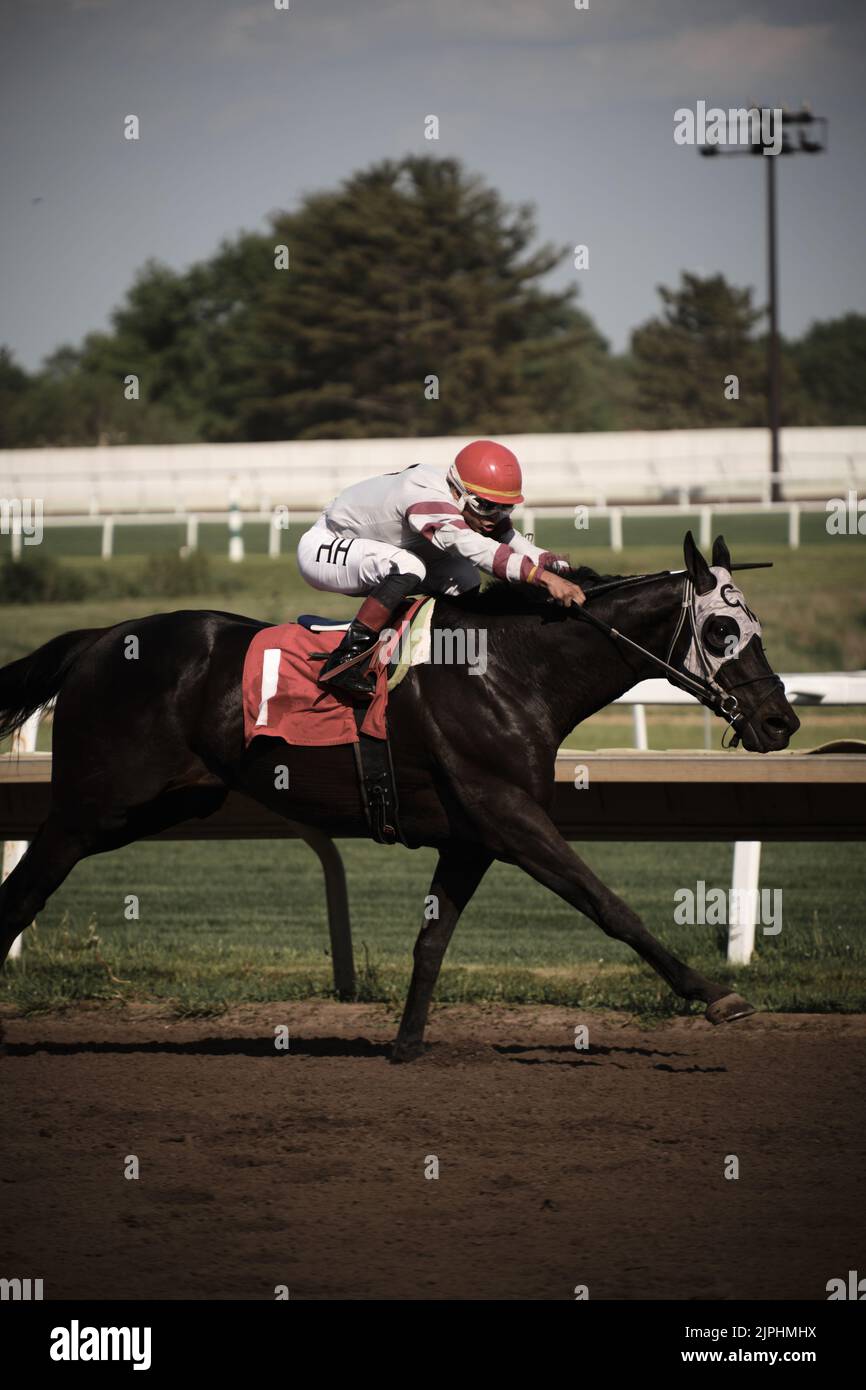 A Horse Racing competition at Canterbury park in Shakopee, Minnesota ...
