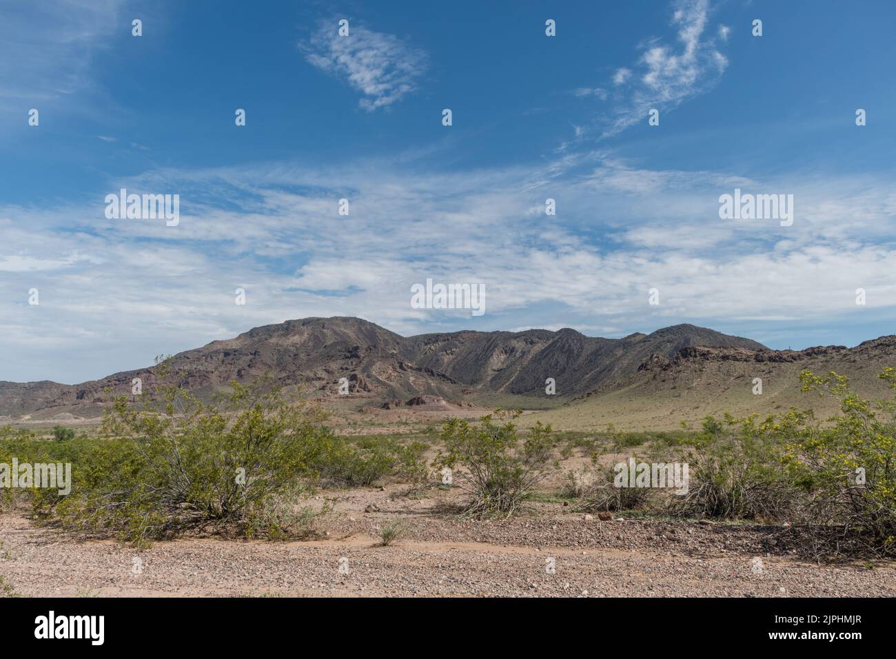 Scenic southern Arizona vista in early morning during the monsoon ...