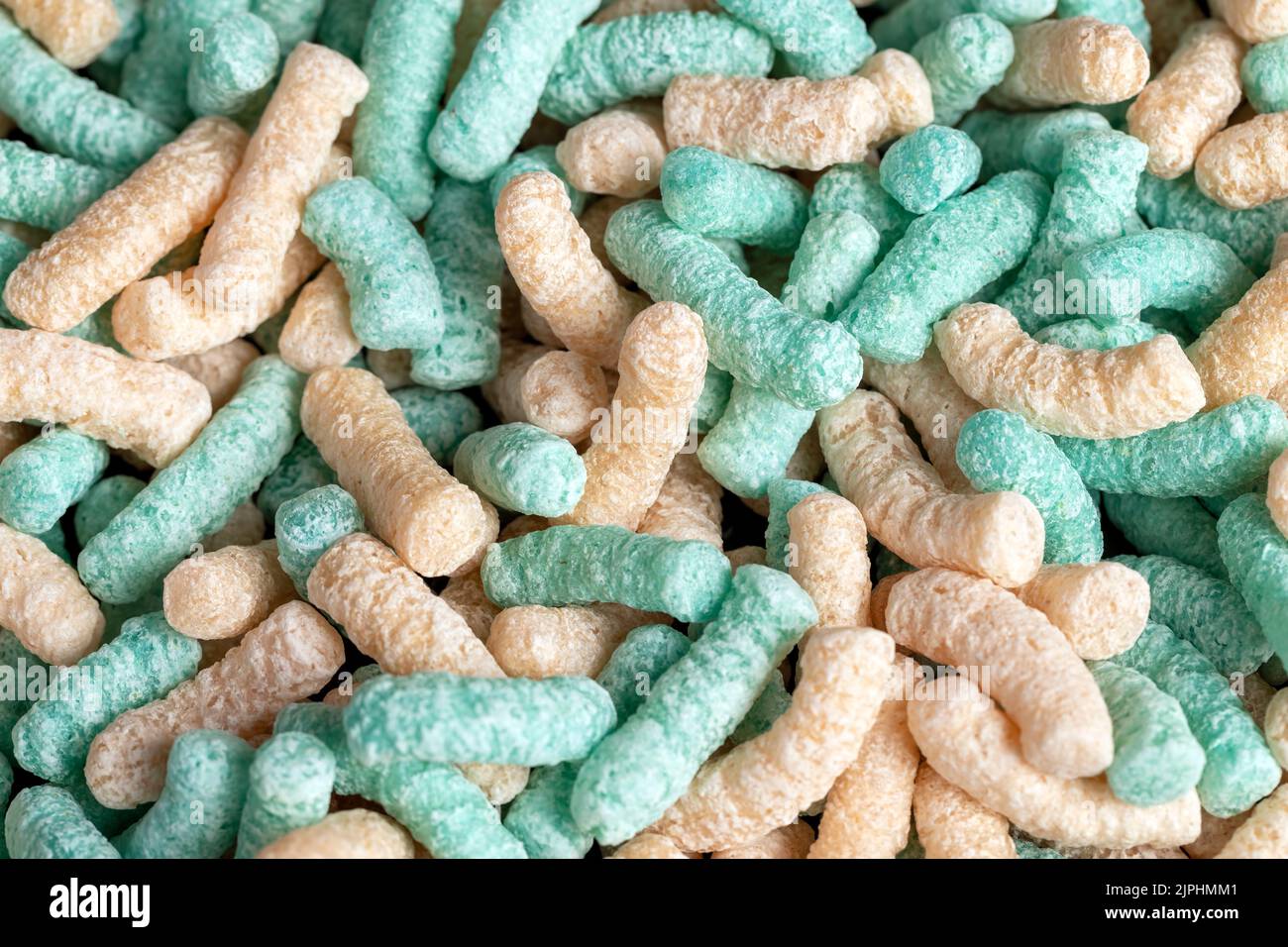 Colorful corn sticks for a quick breakfast, corn flour ingredients for ...