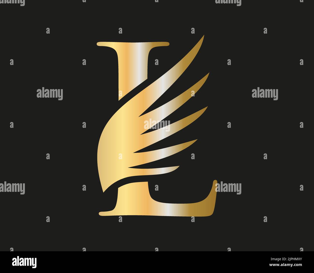 L Letter Transportation Logo Design. Initial Flying Wing L Letter Logo ...