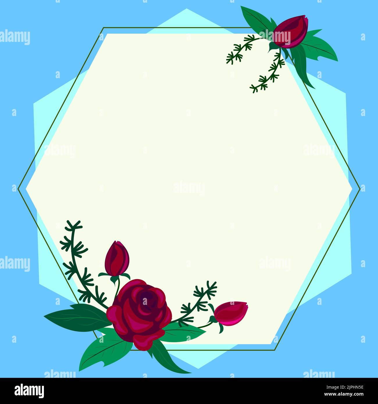 Frame With Leaves And Flowers Around And Important Announcements Inside ...