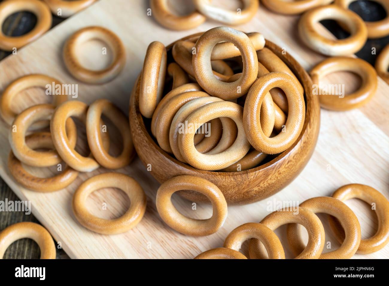 a large amount of traditional snacks round cracknel, traditional ...