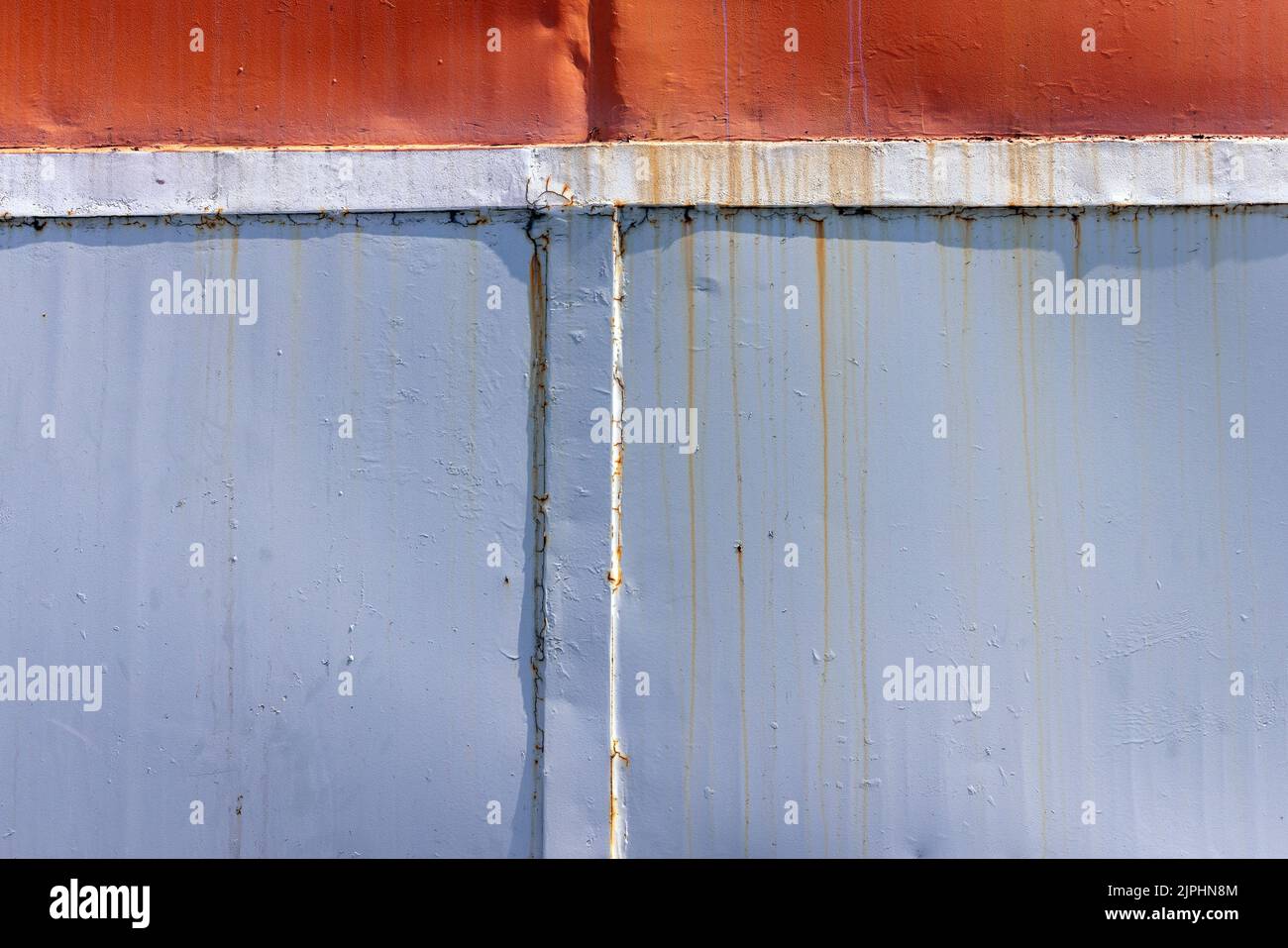 Part of the metal structure of an old steam locomotive, a sheet of ...