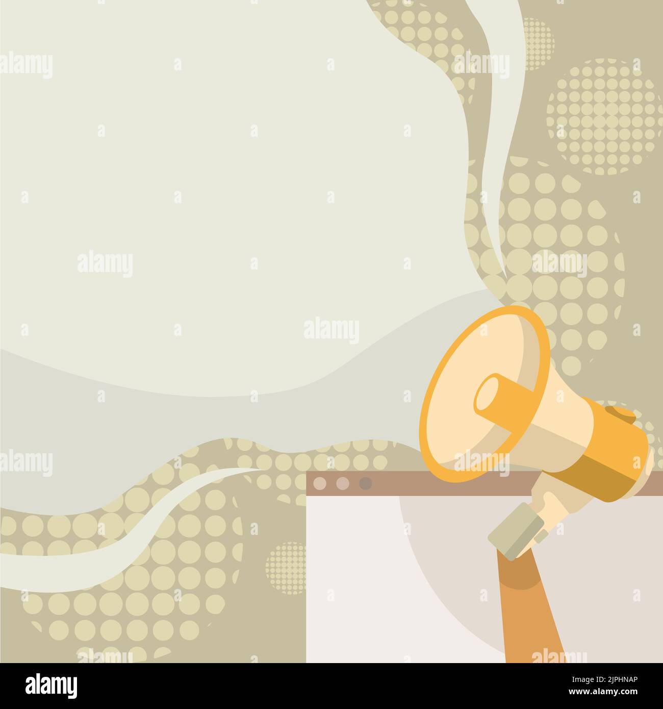 Illustration Of Hand Holding Megaphone Making Loudly Wonderful New ...