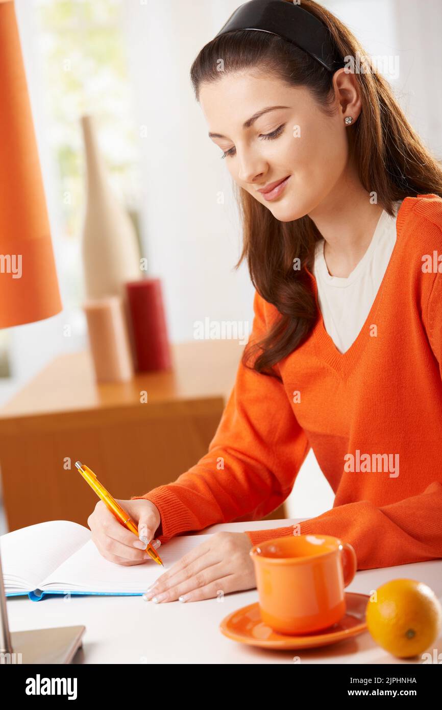 young woman, home, notes, student, girl, girls, woman, young women ...