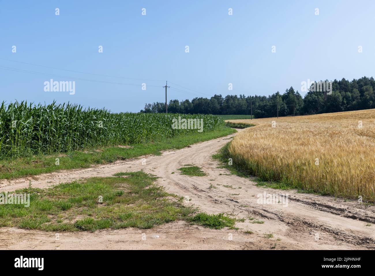 Gravel highway in rural areas , a simple primitive road for the ...