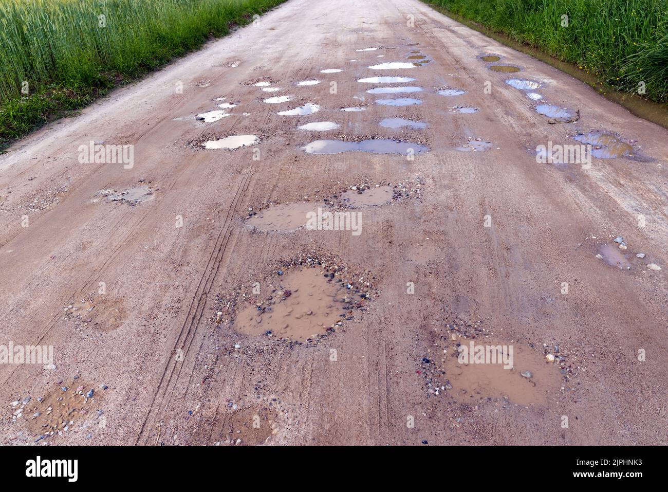 Rain falling into muddy puddle hi-res stock photography and images - Alamy